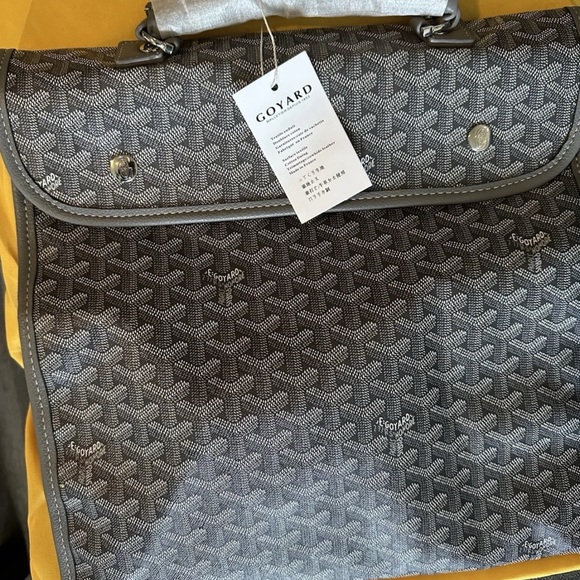 Goyard | Bags | Goyard Black And Gray Monogram Handbag | Poshmark